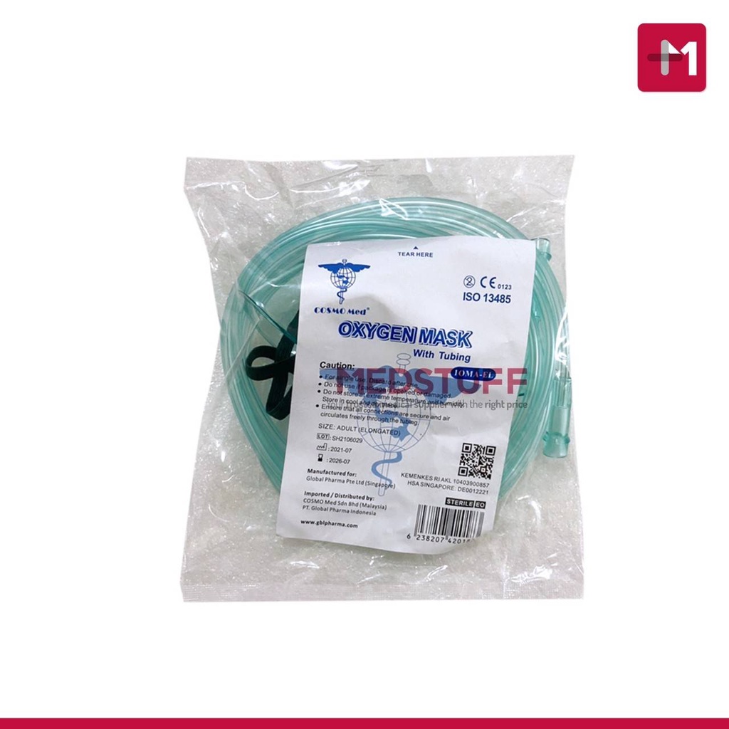 Jual Simple Oxygen Mask Cosmomed Masker Oksigen Simple Face Mask ...
