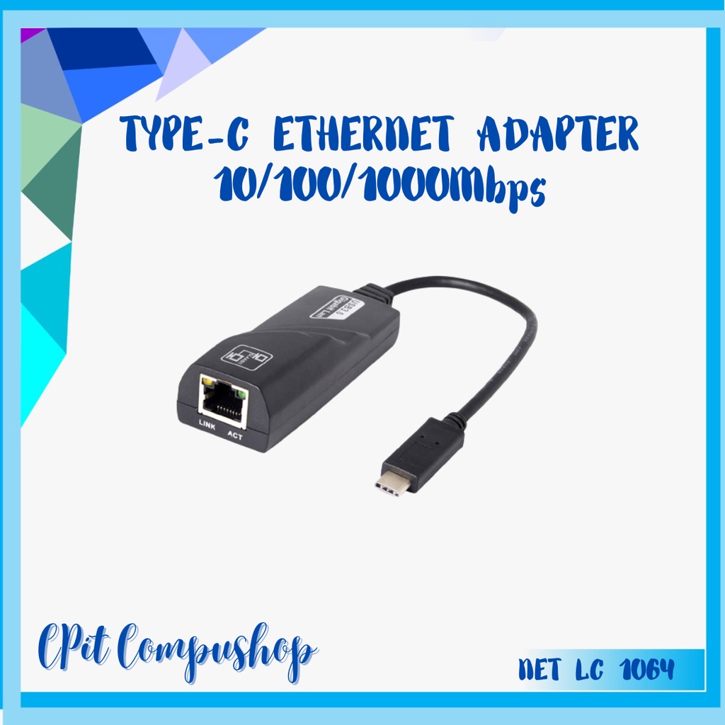 Jual Type c to rj45 Lan female ethernet adapter gigabit - Usb-c to Rj ...