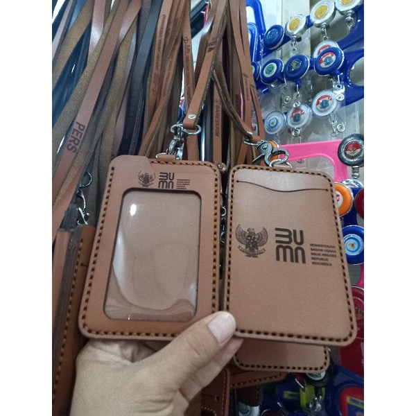 Jual Name Tag Holder Id Card BUMN (Asli Kulit) | Shopee Indonesia