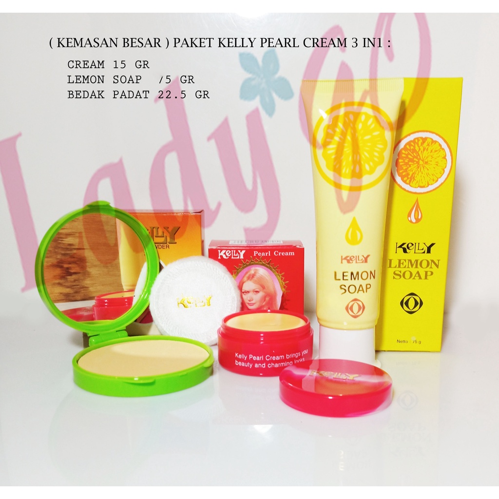 Jual Paket Lengkap Kelly Pearl Cream 3 in 1 - Pearl Cream Kelly 15gr ...