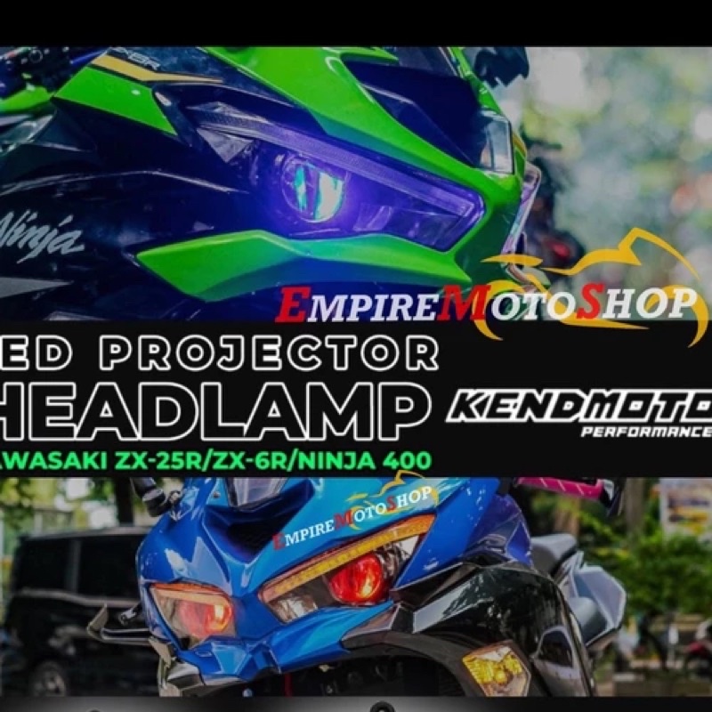 Jual Headlamp Reflektor Led Projector ZX25R ZX 25 R Ninja 400 ZX6R | Shopee Indonesia