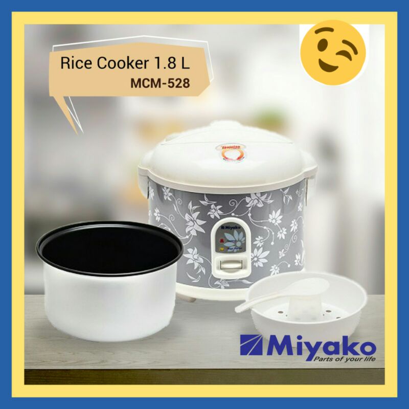 Jual Magic Com Miyako MCM-528 Penanak Nasi Serba Guna 1,8Liter | Shopee ...
