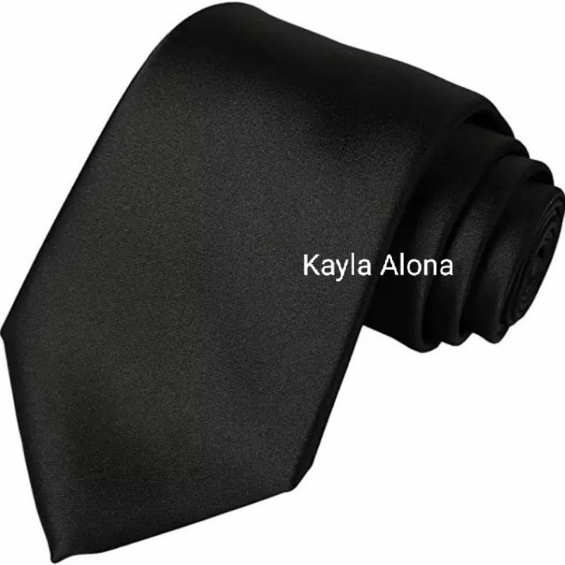 Jual DASI HITAM SATIN ( Instan ) untuk Kerja /Ospek/Dasi Polos Hitam ...