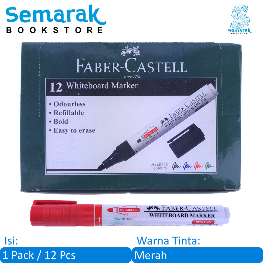 Jual Spidol Papan Tulis Dapat Dihapus Faber Castell Eco Whiteboard ...