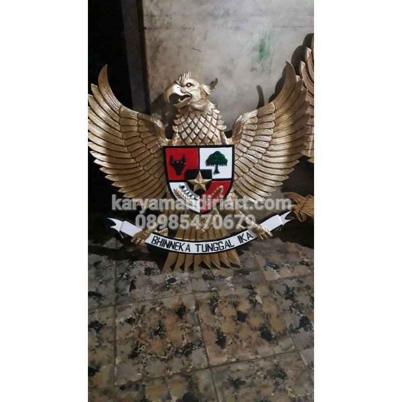 Jual lambang garuda/garuda ukir/ukiran garuda/kayu jati/lambang negara ...