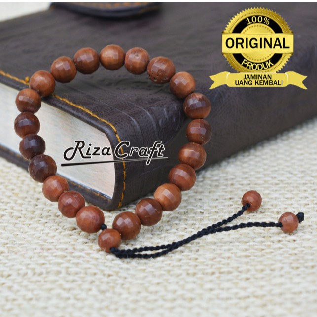 Jual Gelang Natural Kayu Kokka Koka Kaukah Bulat Coklat Kristal Asli ...