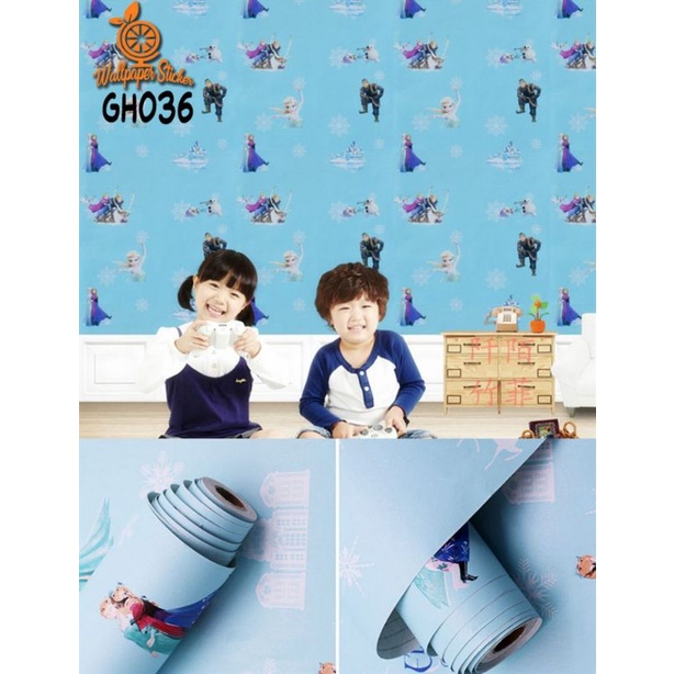 Jual Wallpaper Sticker Dinding Motif Frozen Biru | Shopee Indonesia
