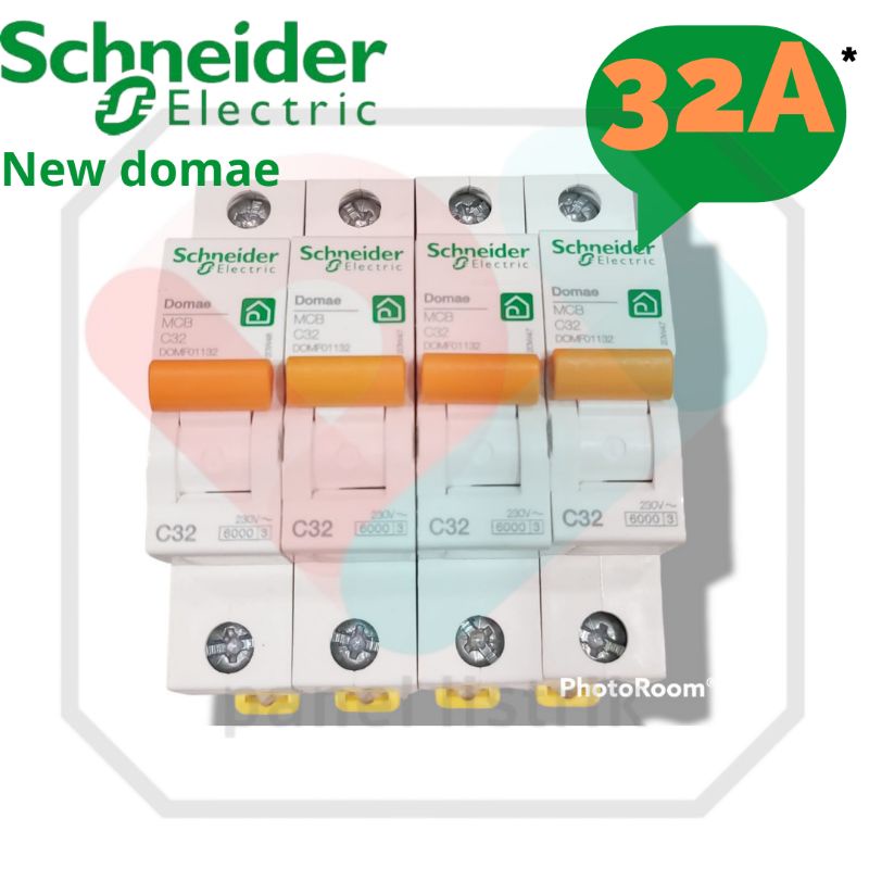Jual Schneider MCB Domae 1 Phase 32 Amp sekring listrik 1p 32ampere Mini Circuit Breaker Listrik ...
