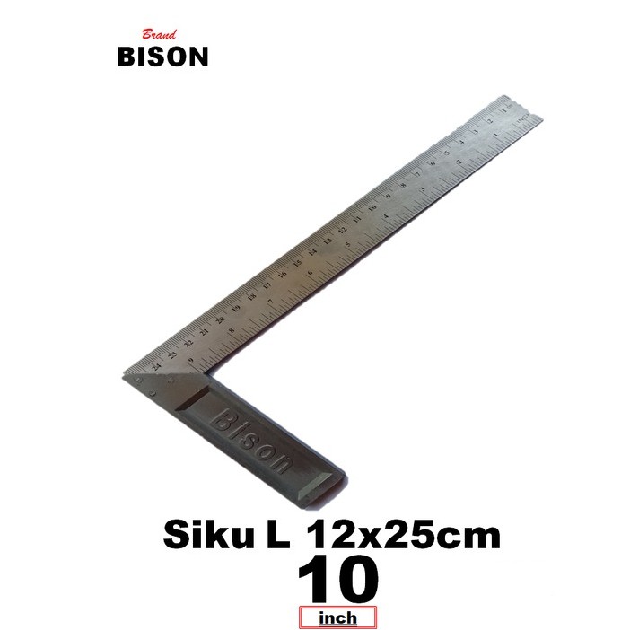 Jual Penggaris Siku Siku tukang Angle Square 10 Inch 25 Cm Carpenter ...