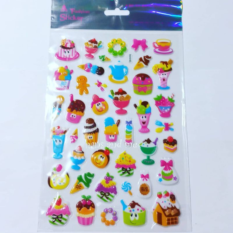 Jual Sticker Anak Stiker Timbul Assorted Cakes & Ice (GQ) | Shopee ...