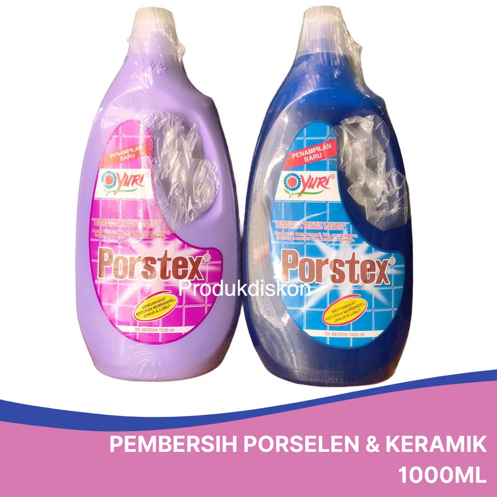 Jual YURI PORSTEX Pembersih Porselen & Keramik Botol 1000ml | Shopee ...