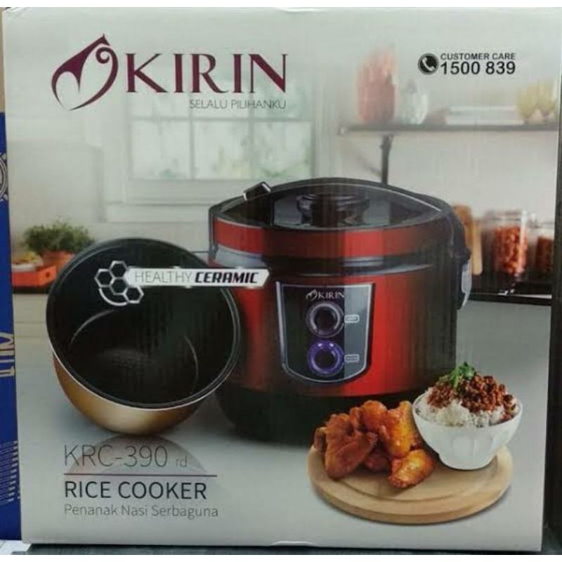 Jual Rice Cooker Kirin KRC 390 / Magic Com Kirin / Penanak Nasi Kirin 2 Liter( Ready Stock ...