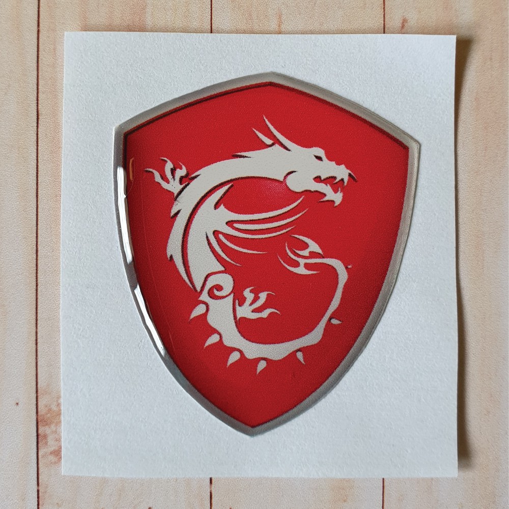 Jual STIKER RESIN TIMBUL EMBLEM LOGO MSI DRAGON GAMING SERIES STICKER ...