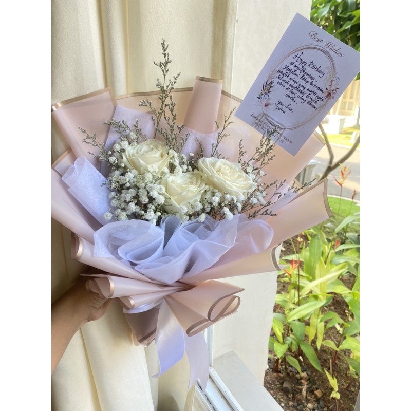 Jual Calm Bouquet Pastel Color Buket Bunga Fresh Flower Segar Hadiah ...