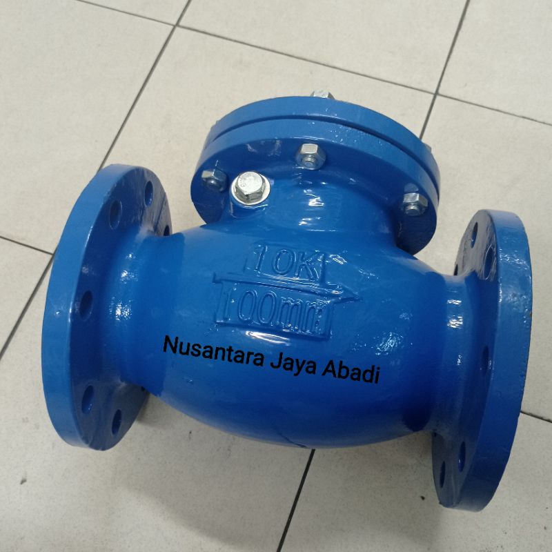 Jual Swing Check Valve Klep Tabok Cast Iron Besi Flange JIS 10K 4 " inchi DN 100 | Shopee Indonesia