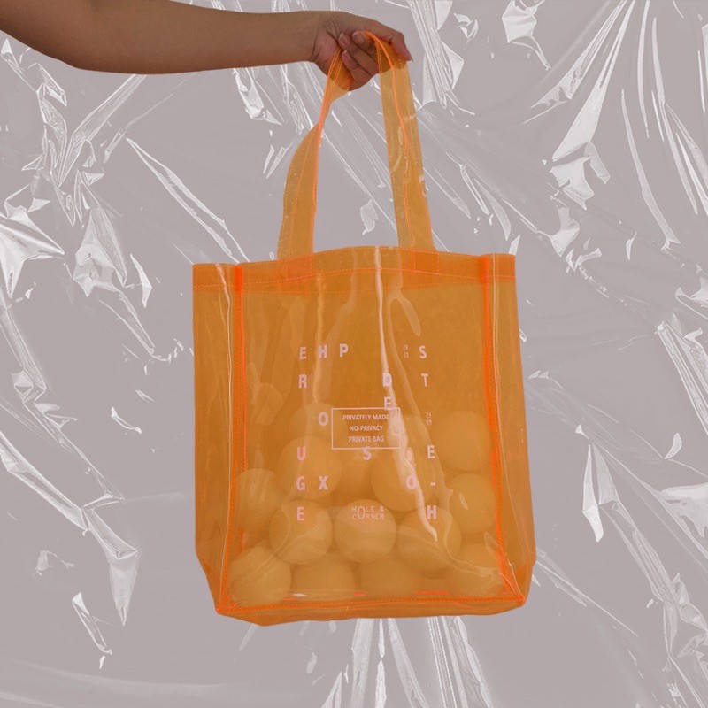 Jual Classic Tote Bag (orange) - Hole&Corner - PVC Bag | Shopee Indonesia