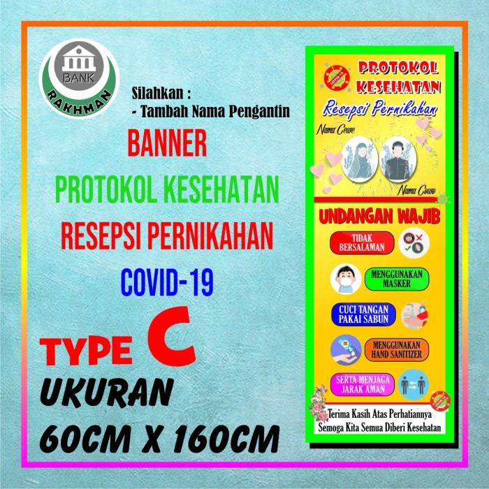 Jual Spanduk Banner Protokol Kesehatan Wedding Resepsi Pernikahan ...
