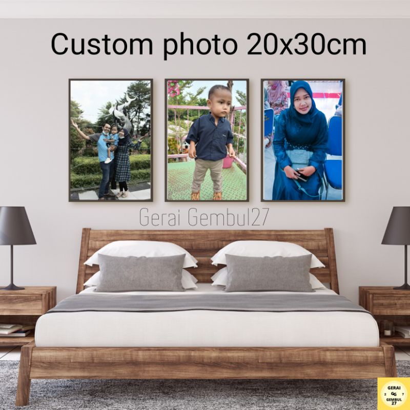 Jual Hiasan Dinding Custom photo ukuran 20x30cm murah | Shopee Indonesia