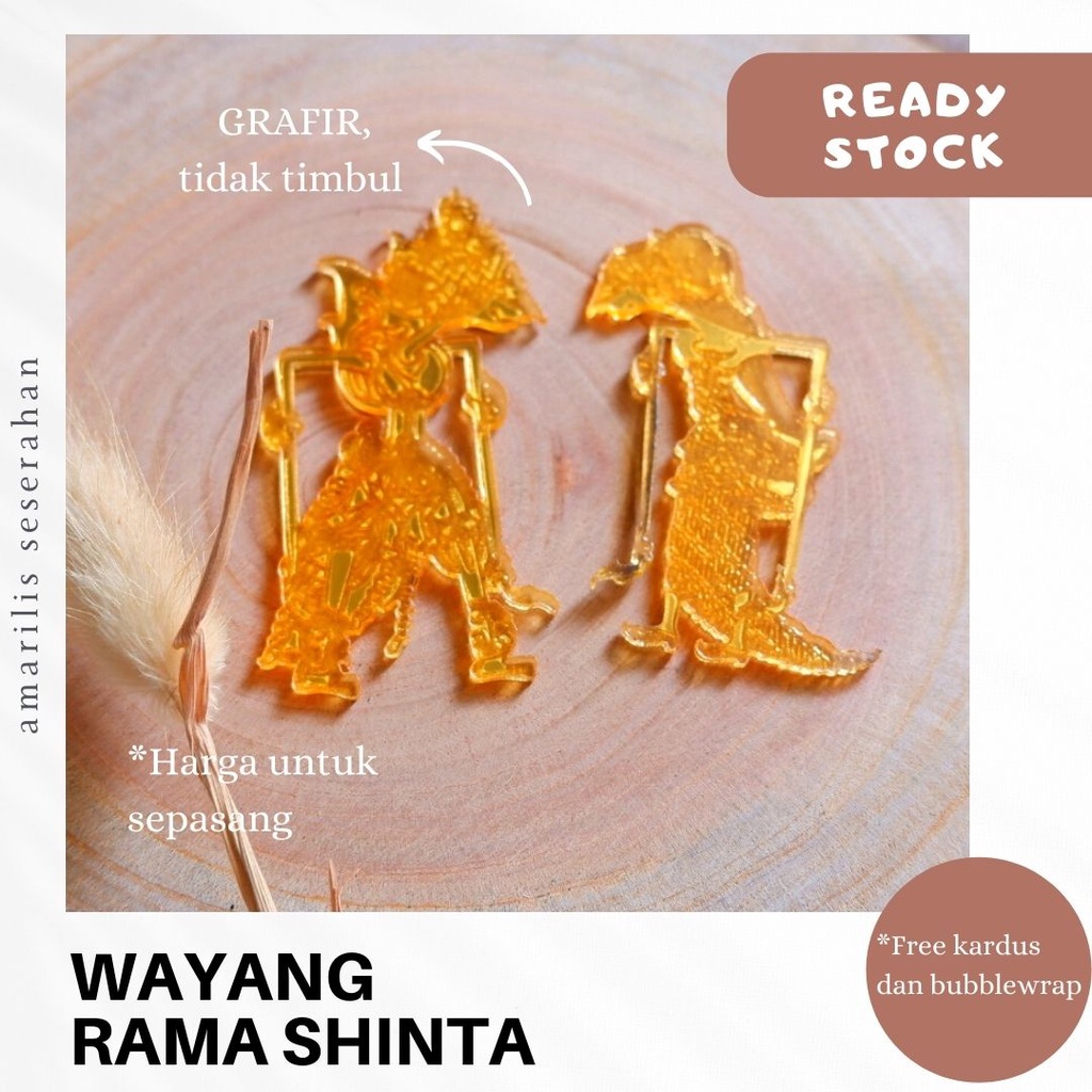 Jual 260. Hiasan Wayang Rama Shinta untuk Mahar bahan Mirror Gold ...