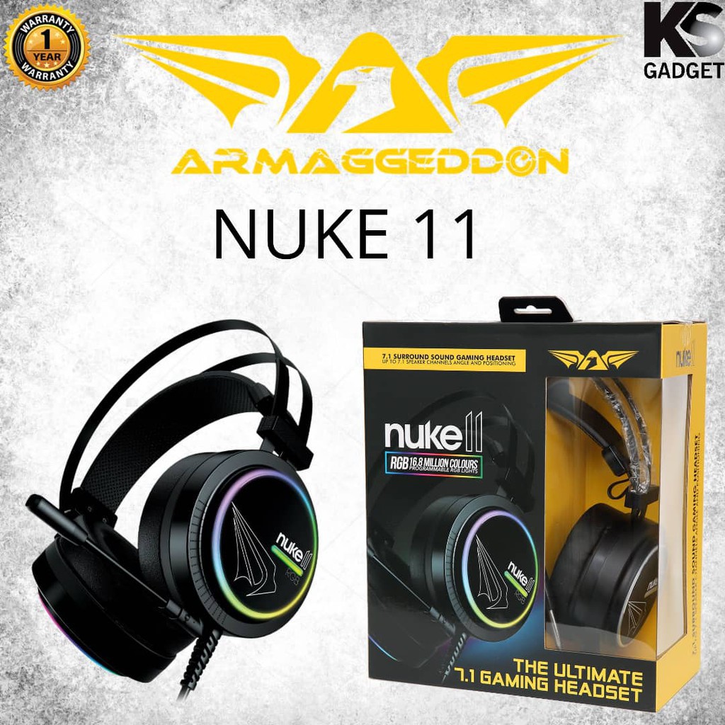 Jual Headset Gaming Armaggeddon Nuke 11 (RGB 16.8 Millon Colours) | Shopee Indonesia