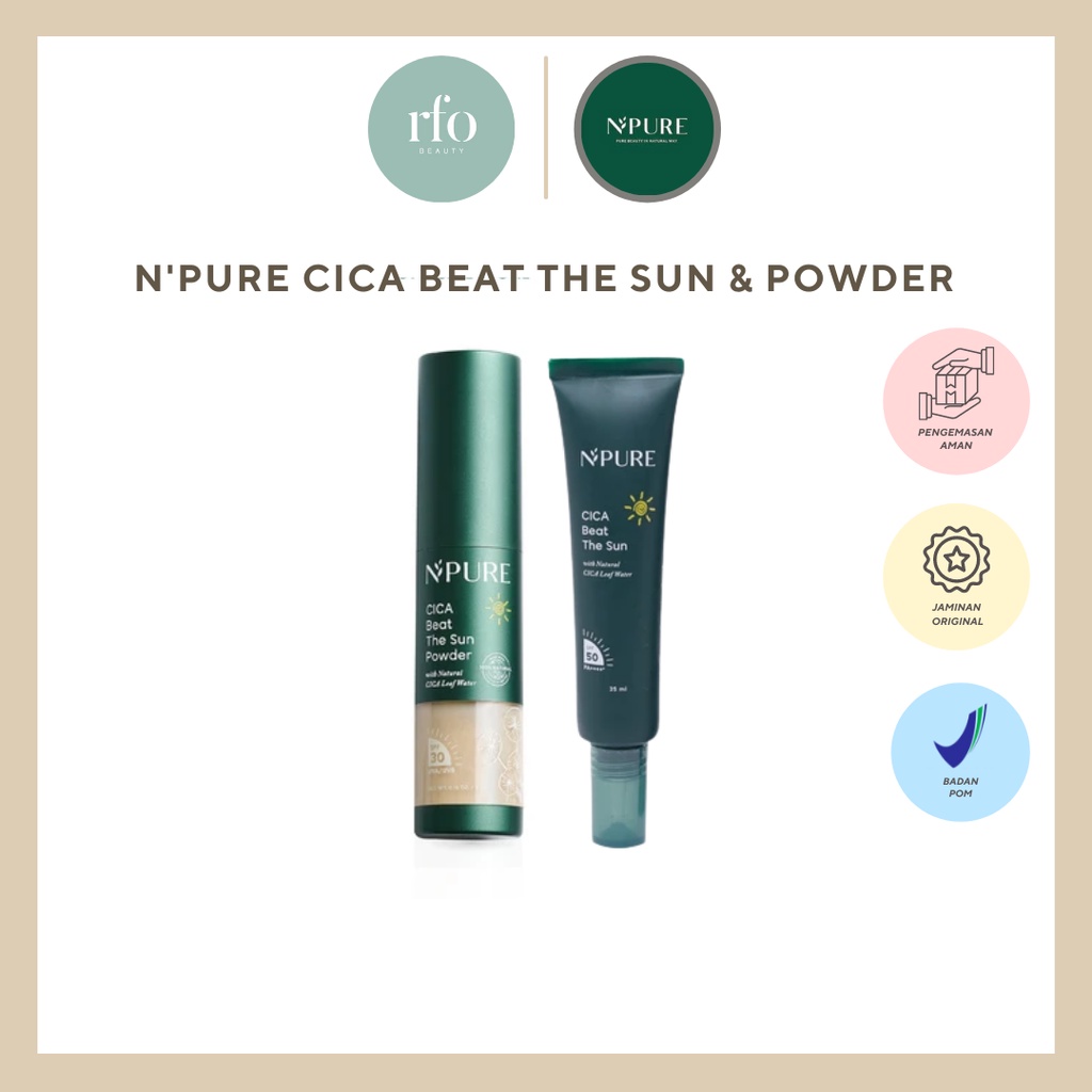 Jual N'PURE CICA BEAT THE SUN & POWDER | Shopee Indonesia