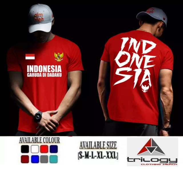 Jual KAOS DISTRO INDONESIA GARUDA DI DADAKU LAMBANG GARUDA DAN BENDERA ...