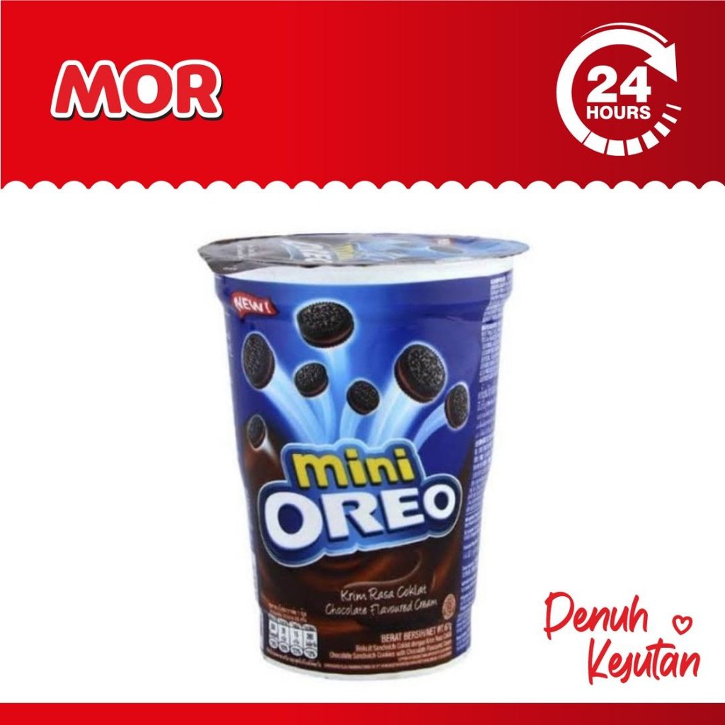 Jual OREO Mini Cup Chocolate Biskuit Krim Coklat 61 gr | Shopee Indonesia