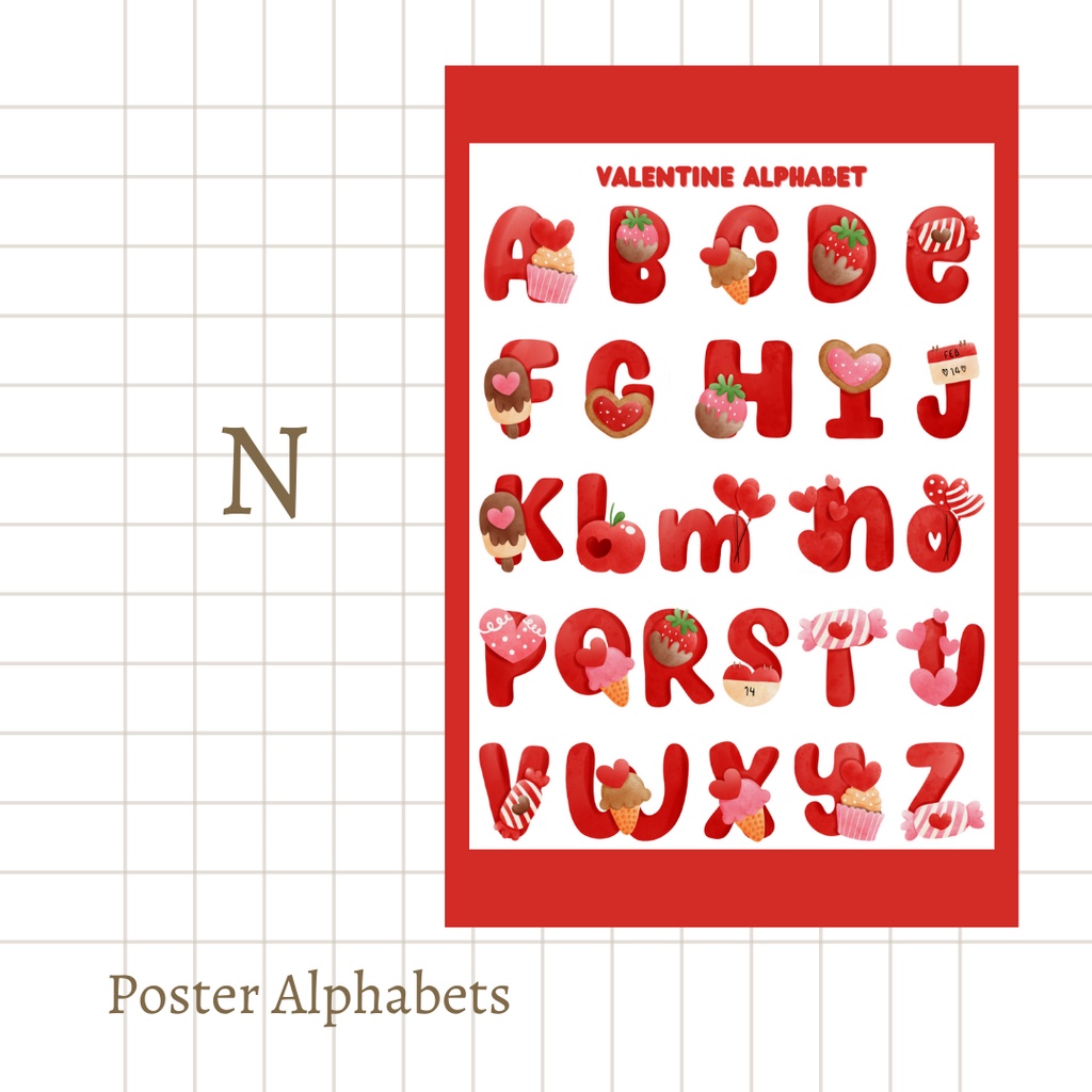 Jual [IVORY 260gr] Poster Edukasi Alfabet A3+ Lengkap, Poster Belajar ...