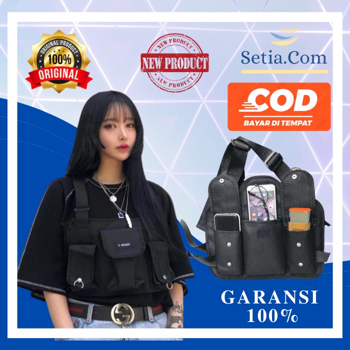 Jual tas dada rompi gaul rig bag backpack pria wanita model depan ...