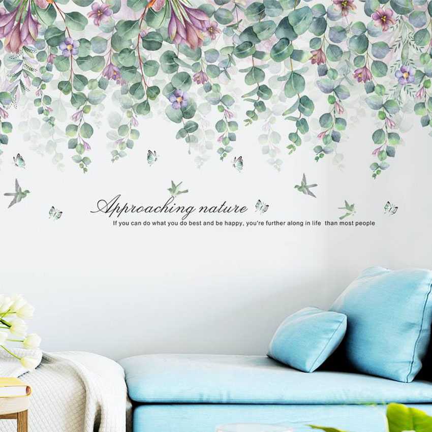 Jual Wall Sticker Tanaman Stiker Dinding Pohon Dekorasi Ruang Tamu ...