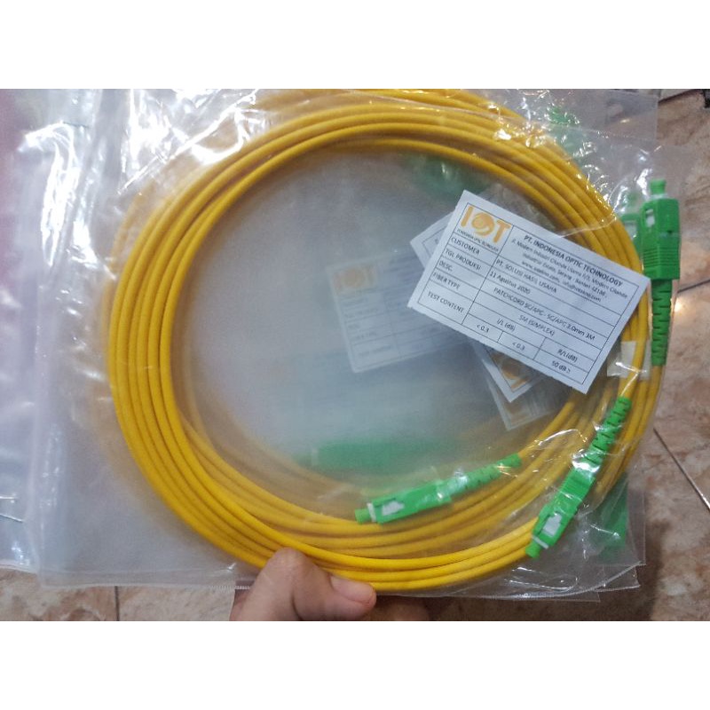 Jual Patchcord SC APC - SC APC 2 M / 3 M / 5 M ( METER) patch cord ...