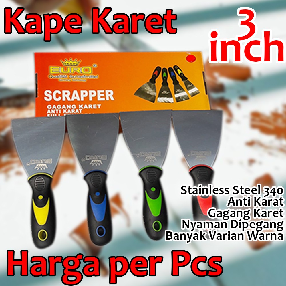 Jual Kape / Kapi besi / kerokan cat gagang karet | Shopee Indonesia