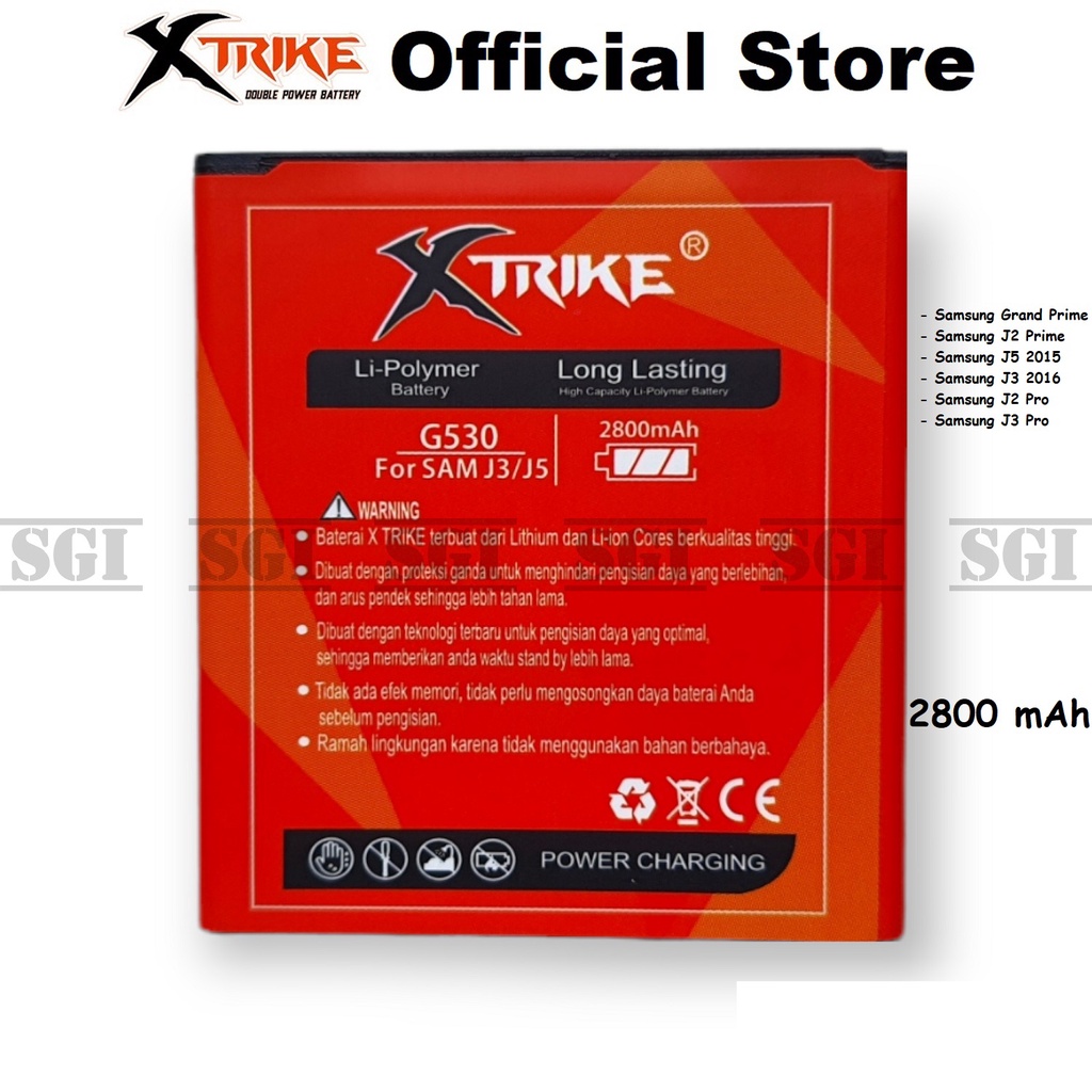 Jual Baterai XTRIKE Double Power Original Samsung Galaxy Grand Prime ...