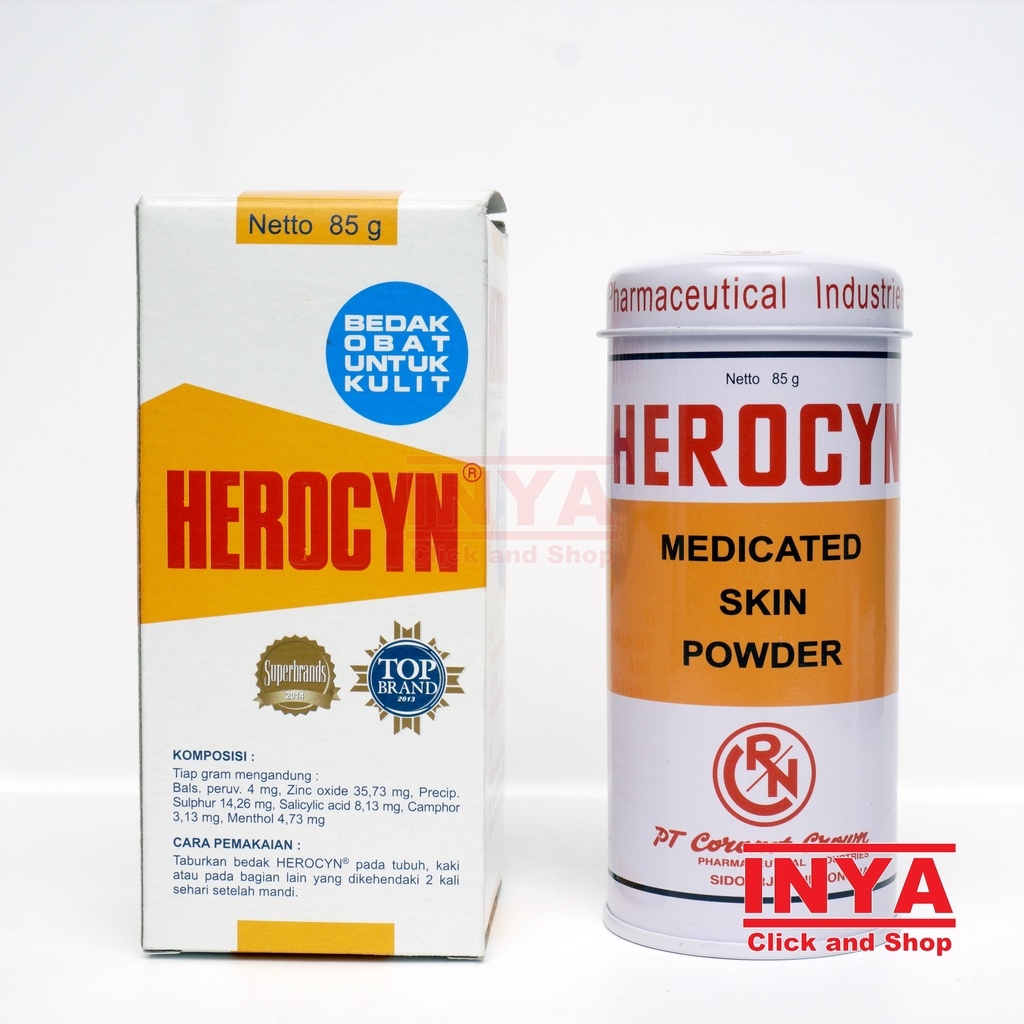Jual HEROCYN MEDICATED SKIN POWDER 85gr - Bedak Obat Untuk Kulit ...
