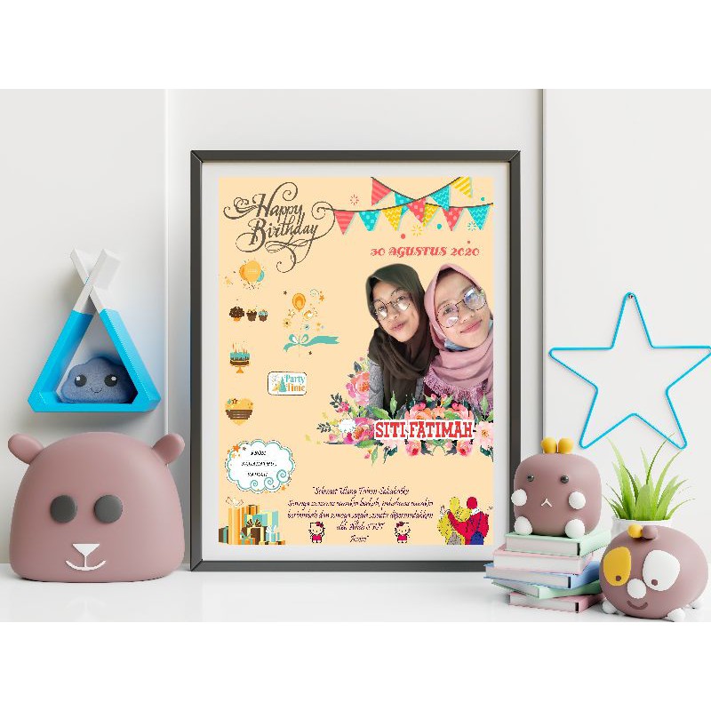 Jual Custom Pigura Happy Birthday | Shopee Indonesia