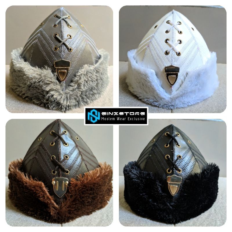 Jual Peci Turki Urtugrul Ottoman Bulu kulit sintetis Topi Olahraga Pria ...