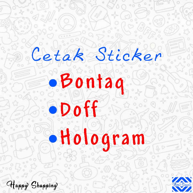 Jual Cetak Sticker A3+ Bontaq Doff Hologram | Shopee Indonesia