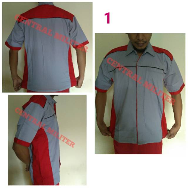 Jual Kemeja Kerja/ Seragam Kantor / Baju Crew/ Kemeja Kombinasi Seragam ...