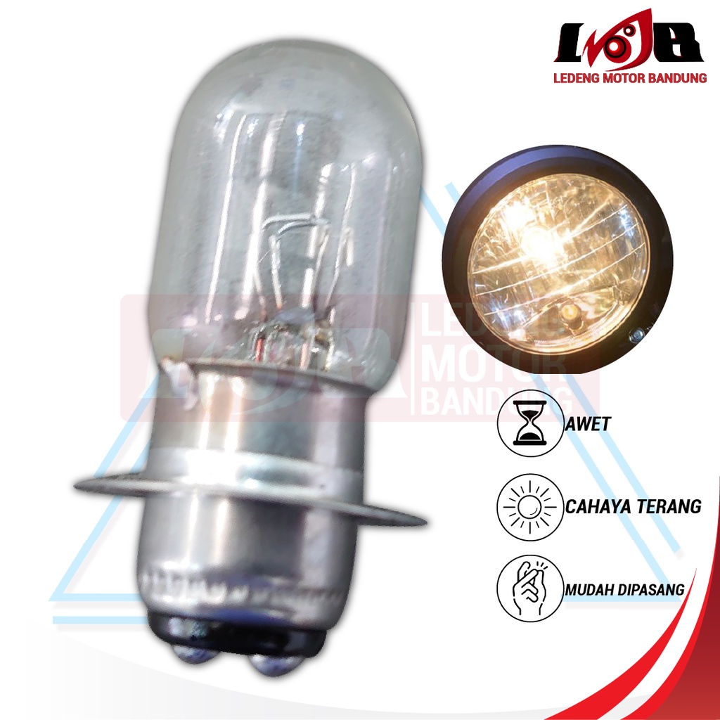 Jual Bohlam Depan Lokal 12V Lampu Utama Motor Bebek Matic H6 Kaki 1 Hi ...