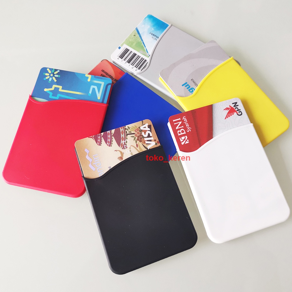 Jual Sticky Card Holder Marmon Dompet Kartu Tempelan kartu hp Perekat ...