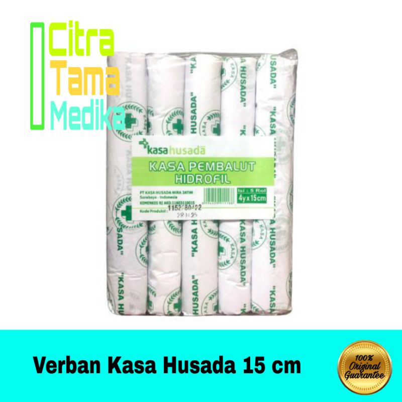 Jual Perban Kasa Husada 4 yard x 10 cm / Perban Kasa Husada 4 yard x 15 ...