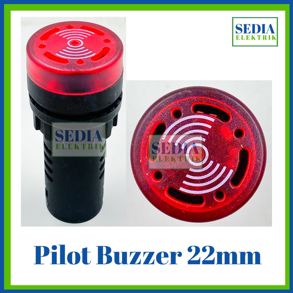 Jual Pilot Lamp LED Buzzer Alarem Flash 22MM 220VAC 24VDC | Shopee ...