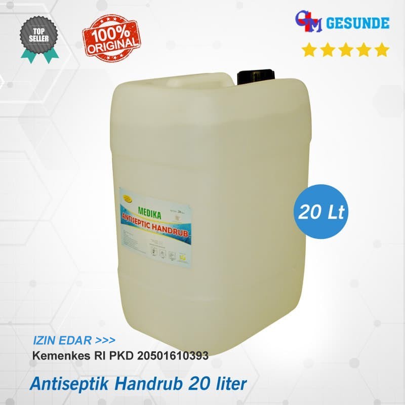 Jual Hand Rub Cuci Tangan Cair Merk Medika Berat 20 Liter/Antiseptik ...
