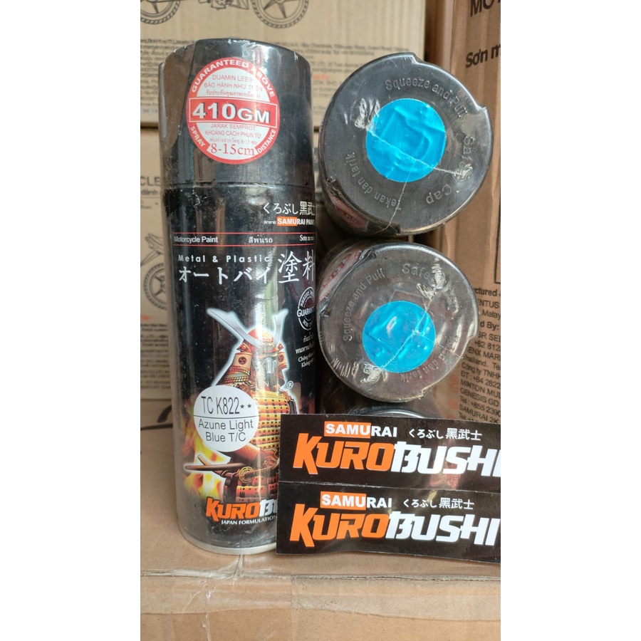 Jual cat semprot samurai kurobushi pilok pilox samurai azune lightblue t/c tc k822** k822 400ml ...