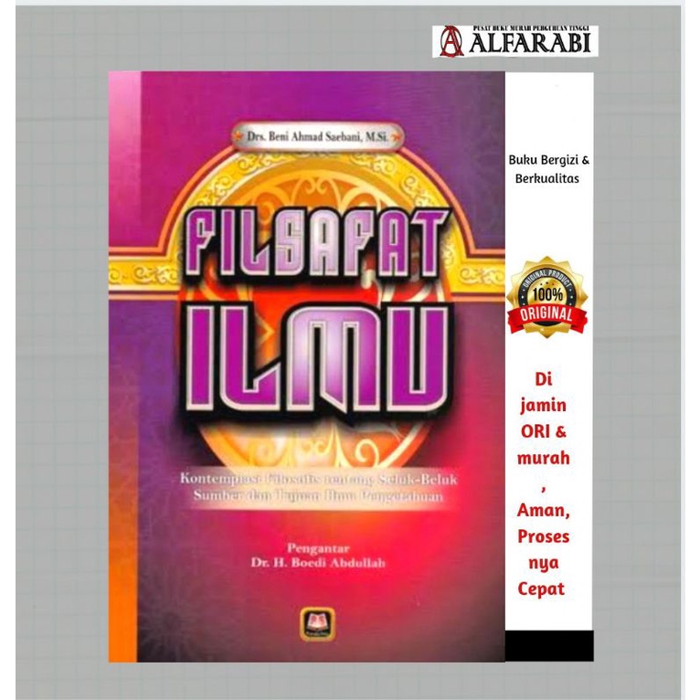 Jual Buku Filsafat Ilmu (Kontemplasi Filosofis tentang Seluk-Beluk ...