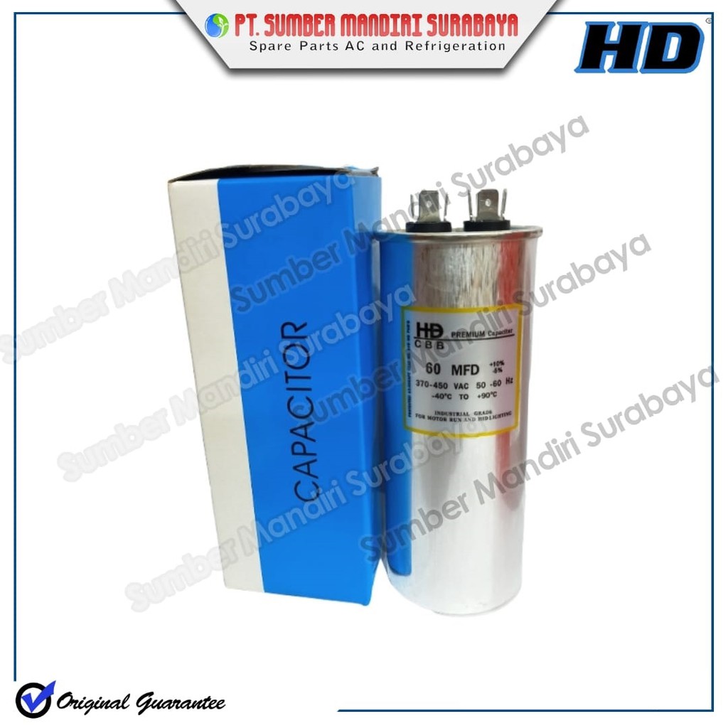 Jual Capacitor AC 60 MF HD Premium / Kapasitor AC 60 uF 450V | Shopee ...