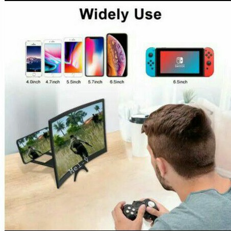 Jual kaca pembesar layar hp 12" inch melengkung screen magnifier curved ...