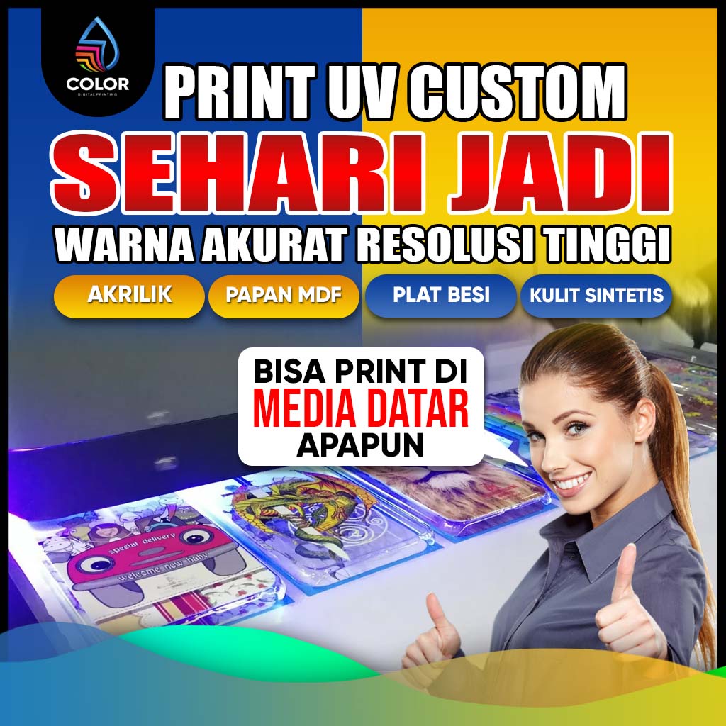 Jual Cetak Print UV Akrilik Custom / Jasa Cetak Print UV Murah | Shopee ...