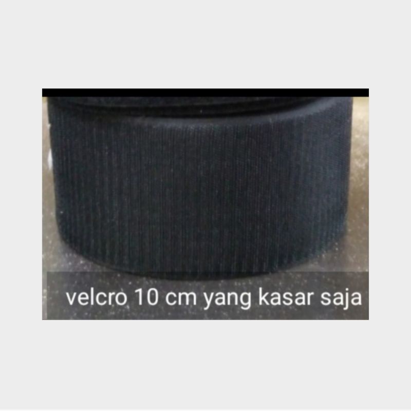 Jual velcro Hitam lebar 10 cm kasar saja 1 meter | Shopee Indonesia