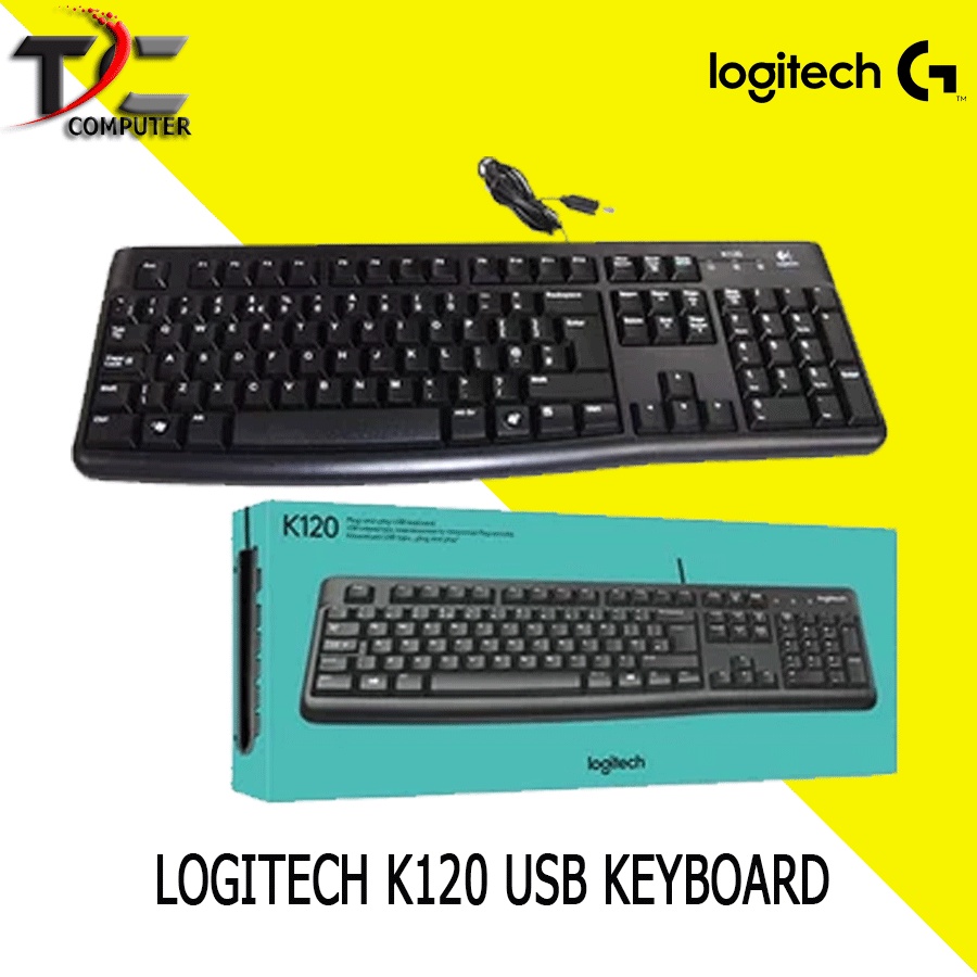 Jual Logitech Original Keyboard K120 Plug and Play USB Keyboard ...